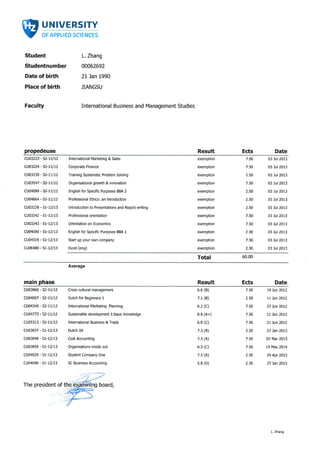 Graduation Statement and Grade Sheets | PDF