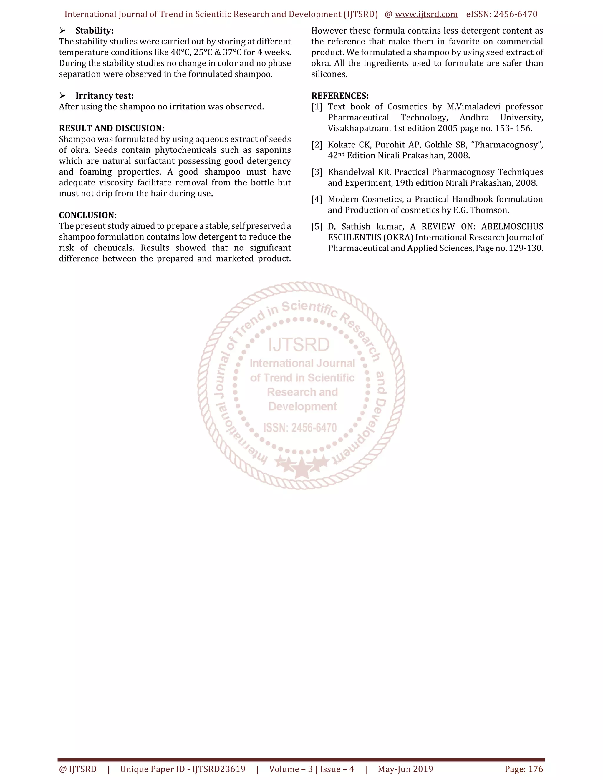 Formulation and Evaluation of Okra Extract Containing Low Foam ...