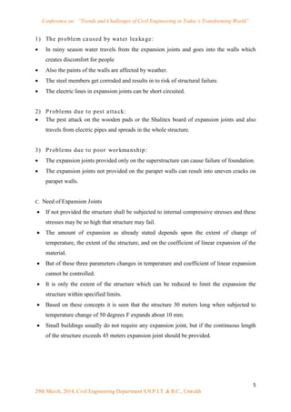EXPANSION JOINT TREATMENT: MATERIAL & TECHNIQUES | PDF