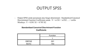 38 model multiple discriminant analysis (mda) | PPTX