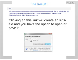 SharePoint Lesson #38: How to create an ICS (iCal) File from a ...