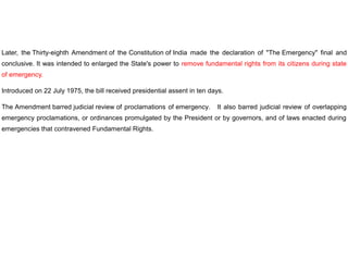 38th and 39th amendments and the verdict of Allahabad High Court | ODP