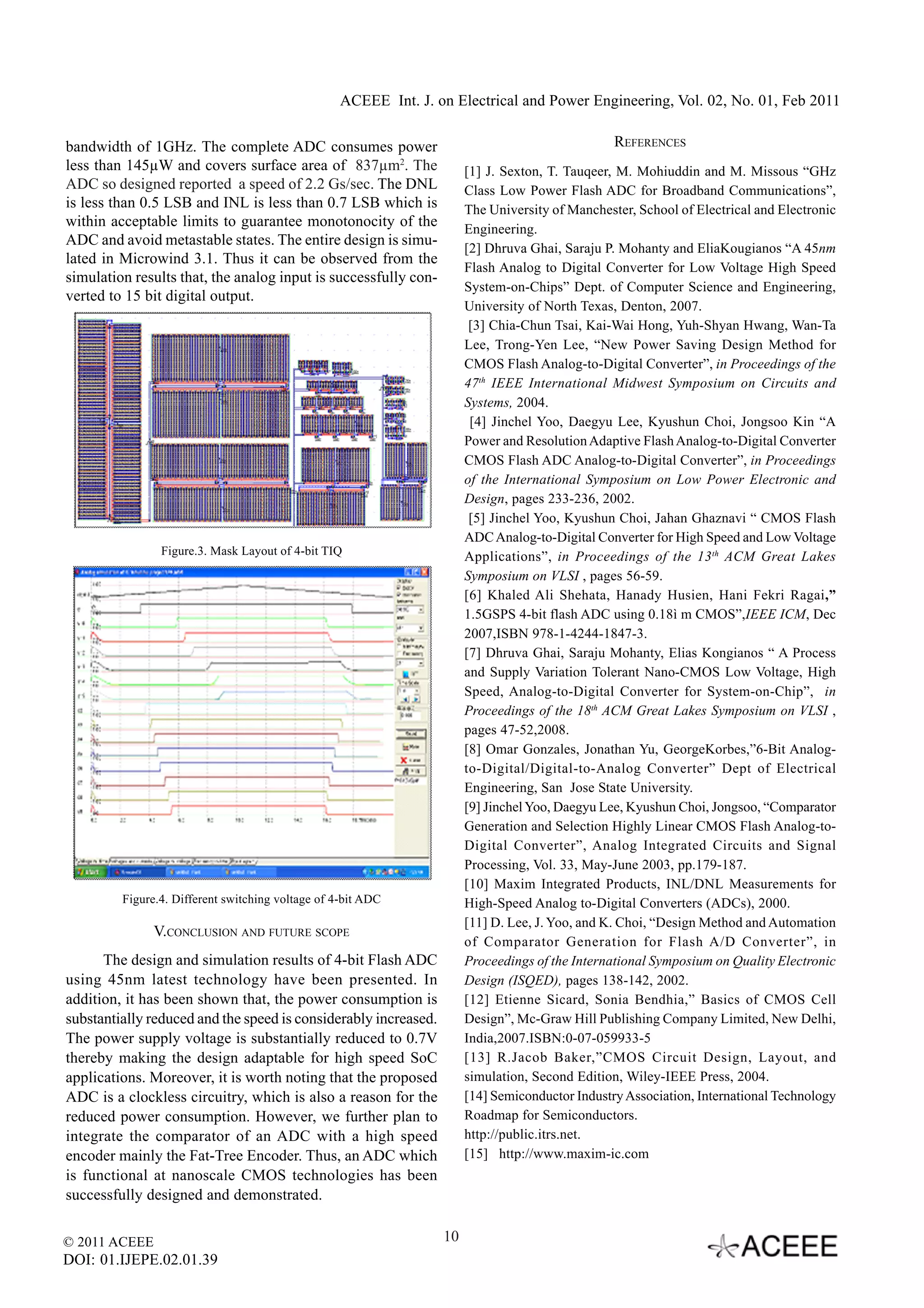 Design of a 45nm TIQ Comparator for High Speed and Low Power 4-Bit Flash ADC | PDF