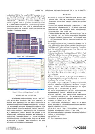 Design of a 45nm TIQ Comparator for High Speed and Low Power 4-Bit Flash ADC | PDF
