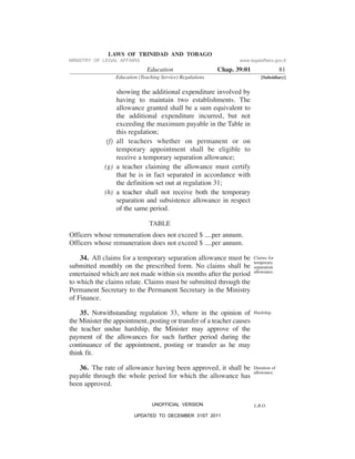 Education Act of Trinidad and Tobago updated to Dec 31st 2011 | PDF