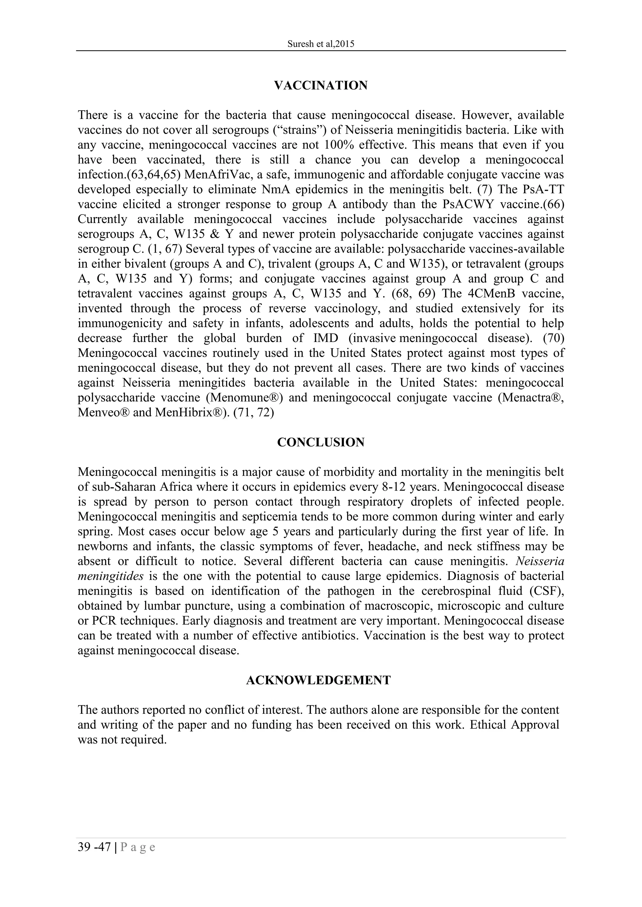39. memingococcal meningitis | PDF