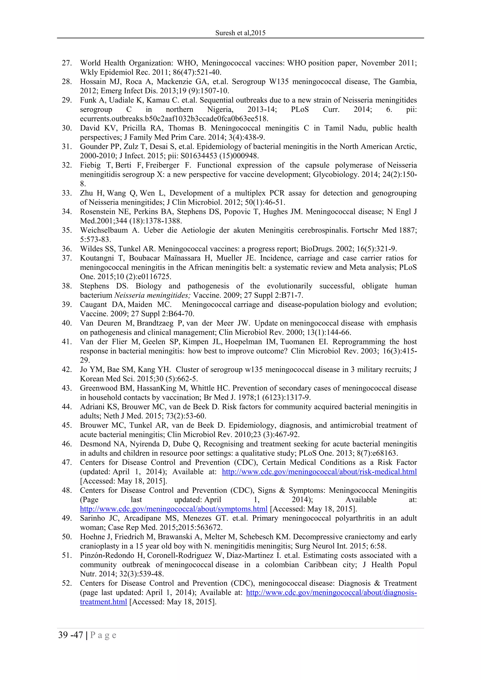 39. memingococcal meningitis | PDF