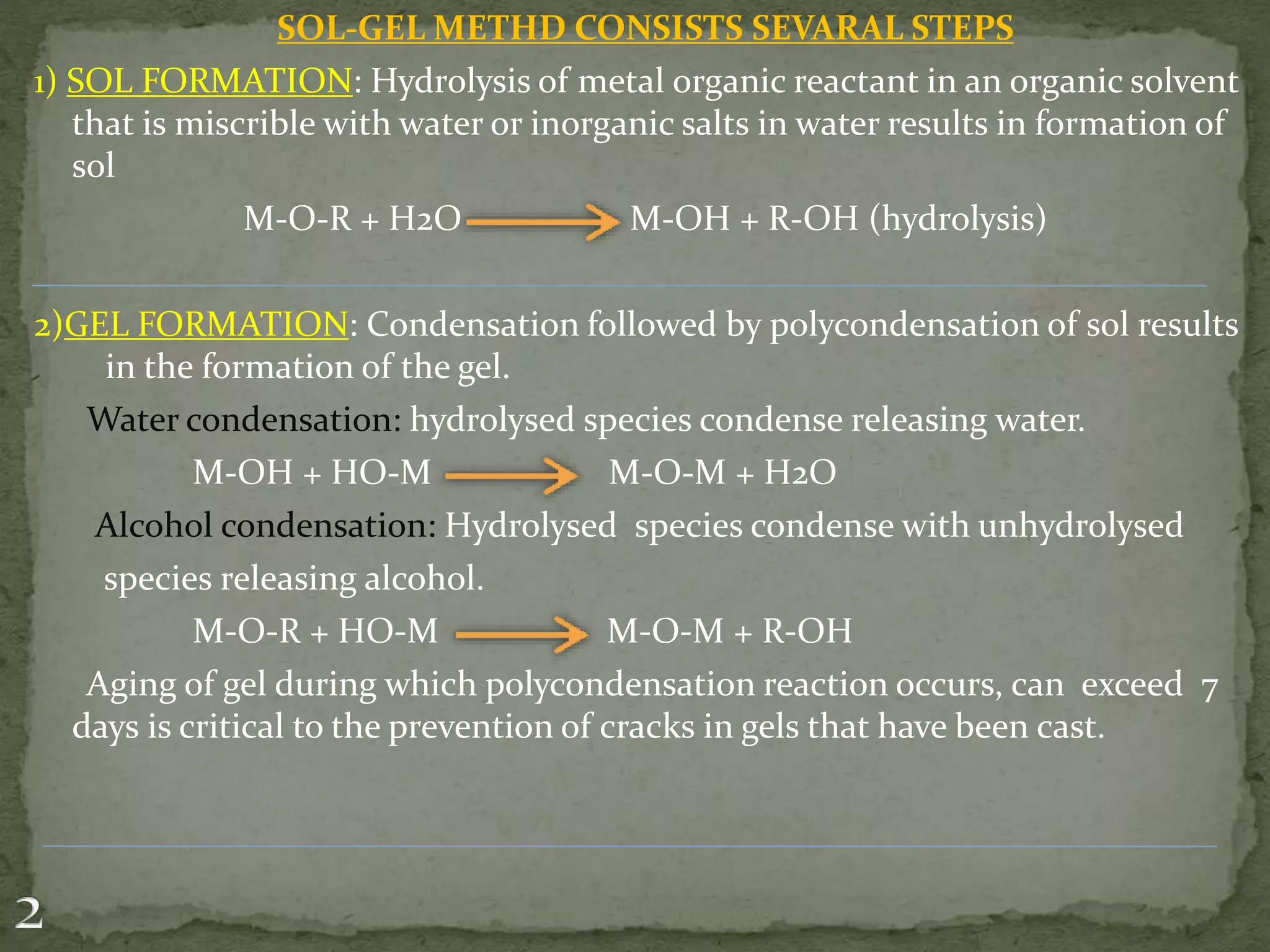 sol gel method | PPTX