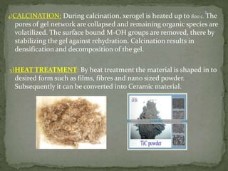 sol gel method | PPTX