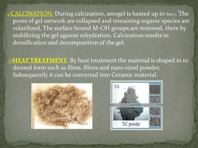 sol gel method | PPTX