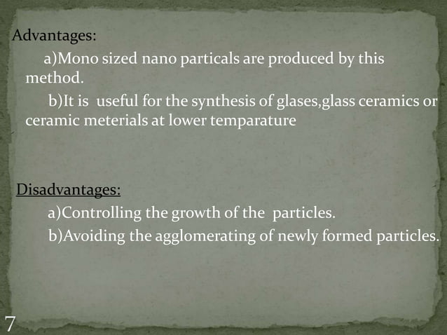 sol gel method | PPTX