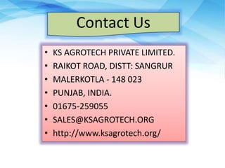 ks agro | PPTX | Agriculture | Industries