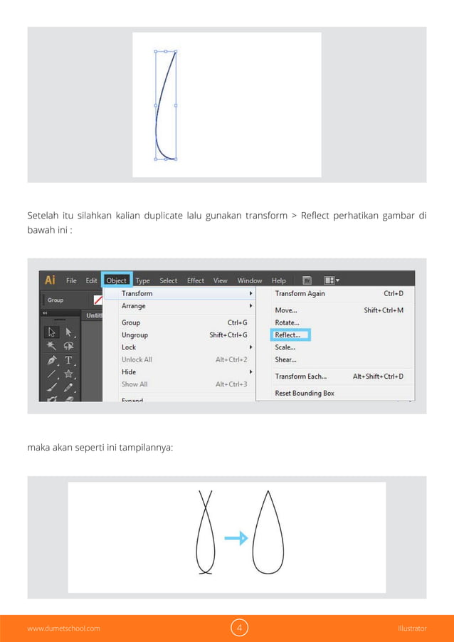 Tips Menggunakan Rotate Tool Pada Illustrator | PDF