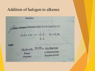 Halogenation CL, BR, F, I, FREE RADICALS, ADDITION TO ALKENES AND ...