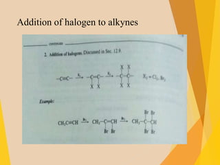 Halogenation CL, BR, F, I, FREE RADICALS, ADDITION TO ALKENES AND ALYENES | PPTX