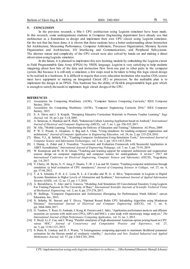 CPU implementation using only logisim simulator to achieve computer architecture learning ...