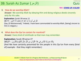 Al Quran (Chapter 39): Surah Az Zumar [The Companies] | PDF