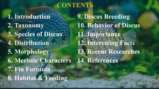 DISCUS FISH Introduction Morphology and its behaviour characteristics ...