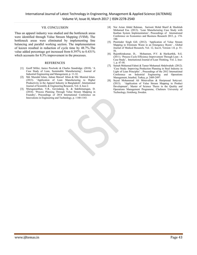 Implementation of Lean Manufacturing Tools in Garment Industry | PDF