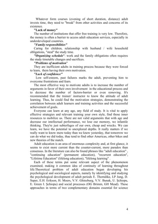 Characteristics of adult learning | DOC