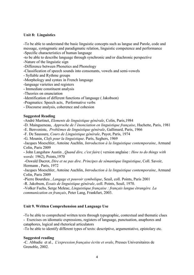 NTA UGC NET JRF - 39 french-new updated syllabus | PDF