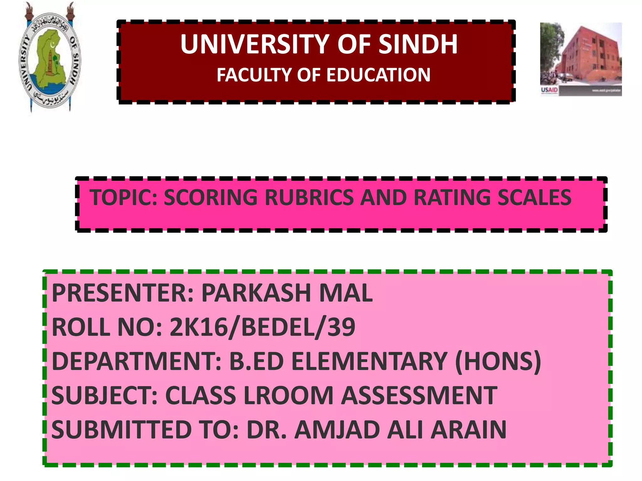 Scoring Rubrics and Rating Scale | PPTX