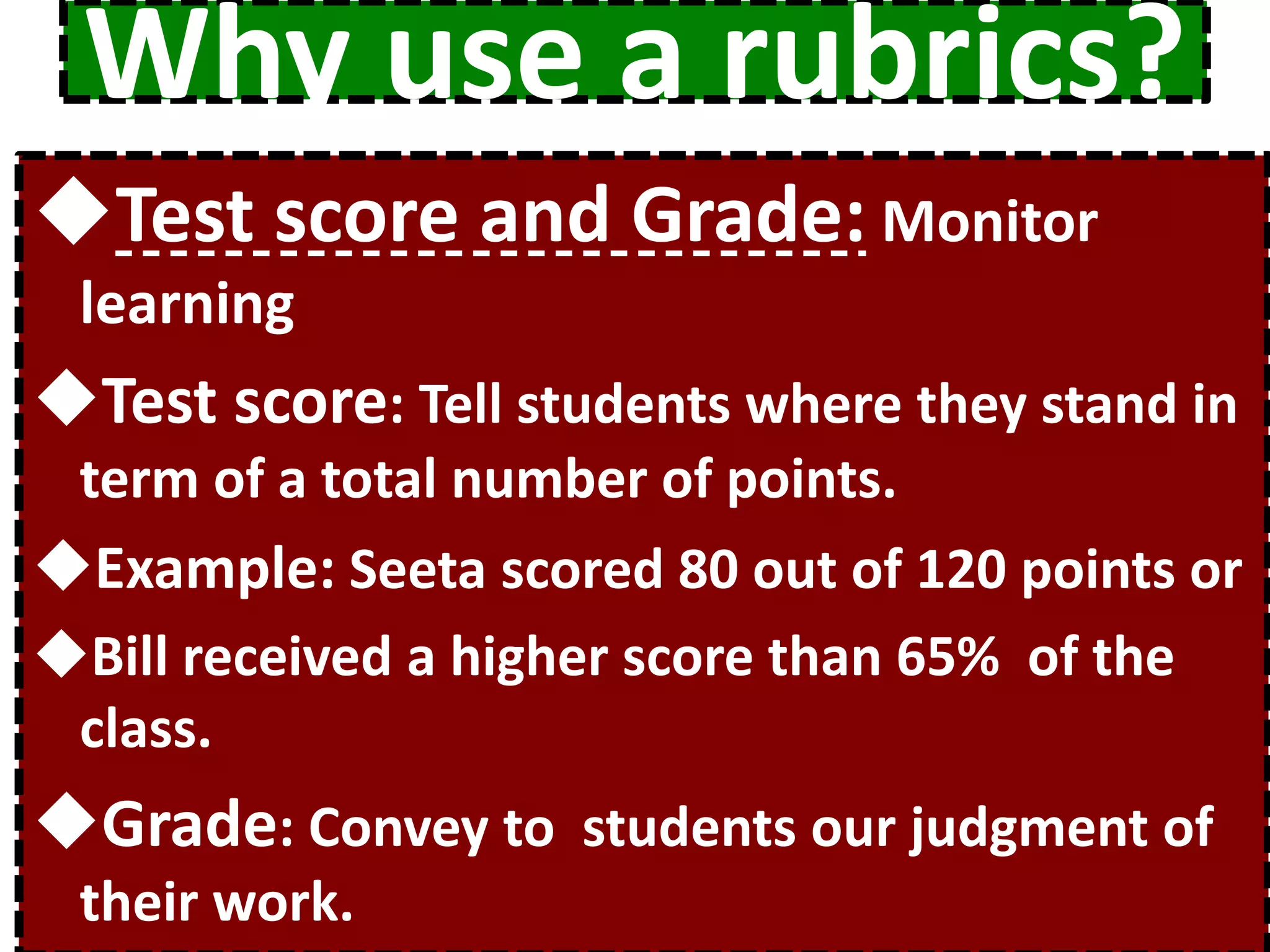 Scoring Rubrics and Rating Scale | PPTX