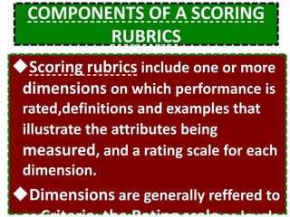 Scoring Rubrics and Rating Scale | PPTX