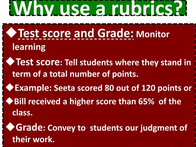 Scoring Rubrics and Rating Scale | PPTX | Educational Assessment ...