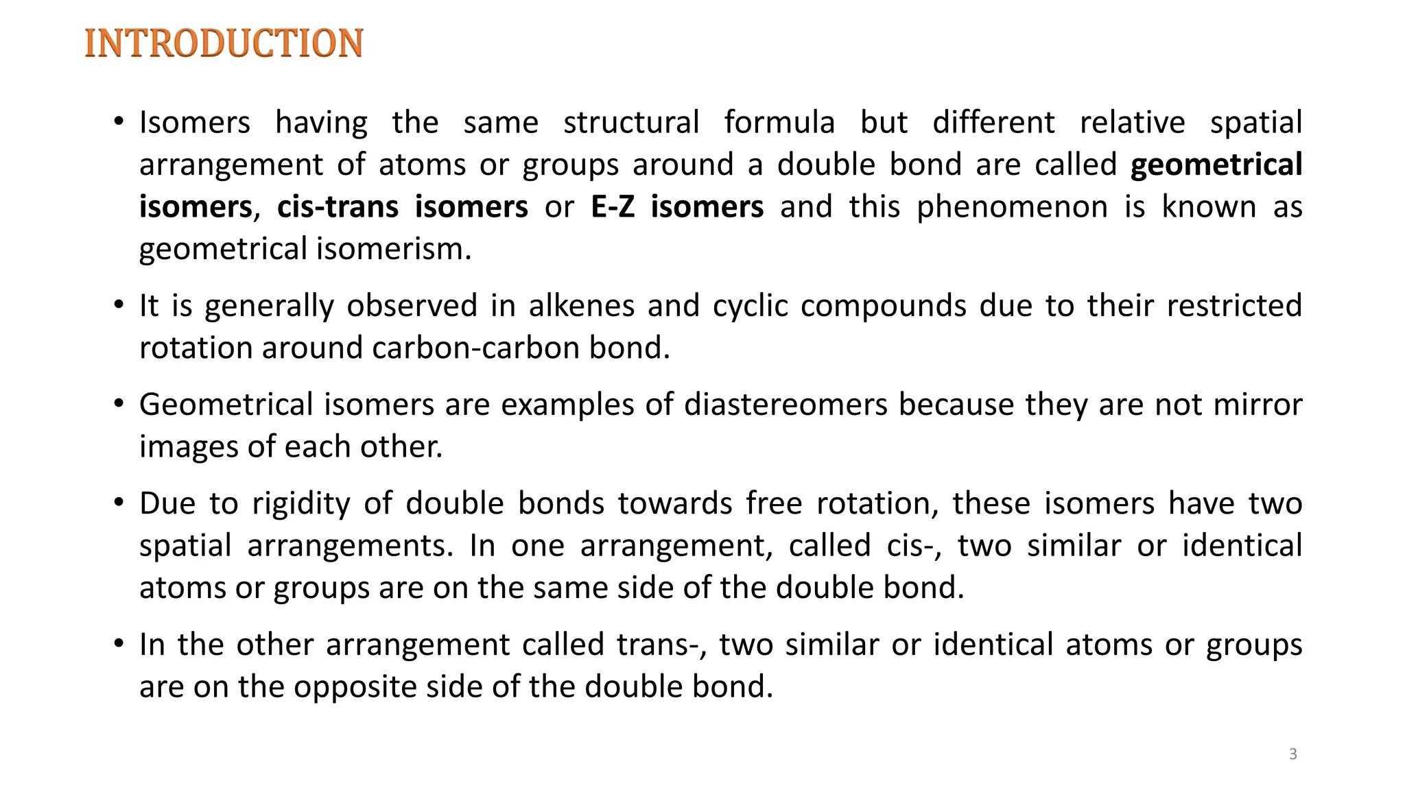 (Organic)Stereochemistry - Geometrical Isomerism | PPTX