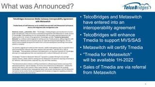 Tmedia for Metaswitch - an FAQ Session | PPTX