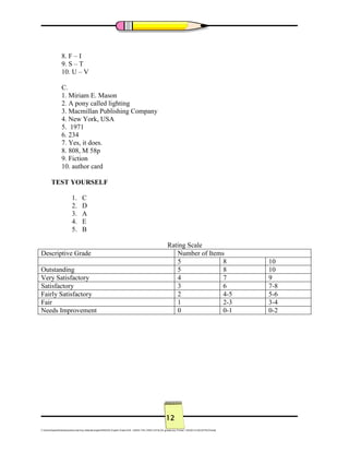 Card Catalog for Grade VI & V sss | PDF