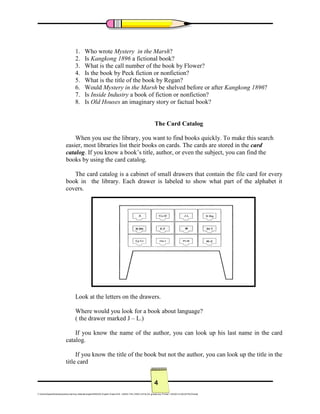 Card Catalog for Grade VI & V sss | PDF