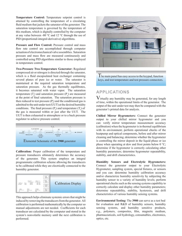 Brosur Thunder Scientific | Model 3900 | Humidity Generator | PDF