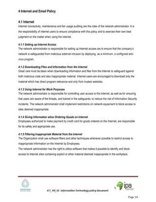 Information Technology policy | PDF