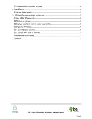 Information Technology policy | PDF