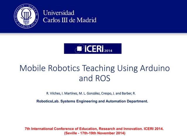 Mobile Robotics Teaching Using Arduino And Ros Ppt