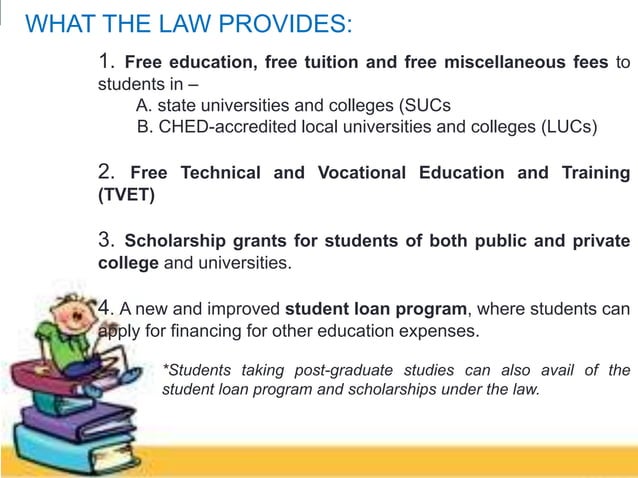 RA 10931 AND ITS IMPLEMENTING RULES AND REGULATIONS | PPTX | Student ...
