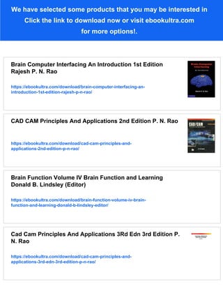 Probabilistic models of the brain Perception and neural function Rajesh P. N. Rao | PDF