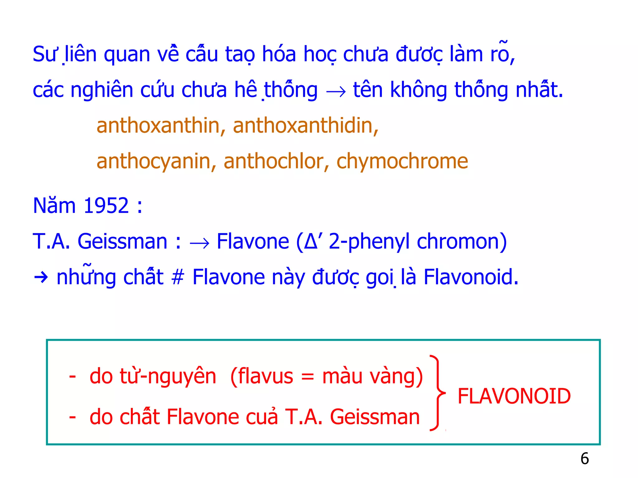 Bài Giảng Flavonoid & Dược Liệu Chứa Flavonoid | PDF