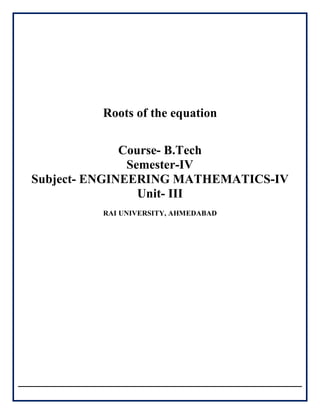 engineeringmathematics-iv_unit-iii | PDF