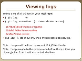 CSE 390 Lecture 9 - Version Control with GIT | PPT