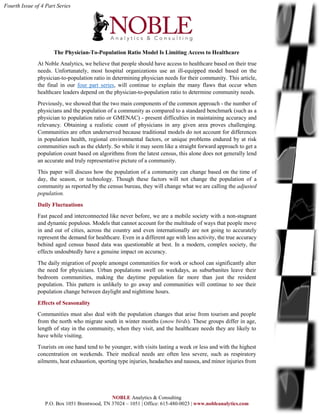 Physician-To-Population Ratio Model Limiting Access To Healthcare #4 | PDF