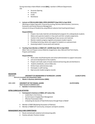 MOHSIN SHAHZAD-CV | DOC