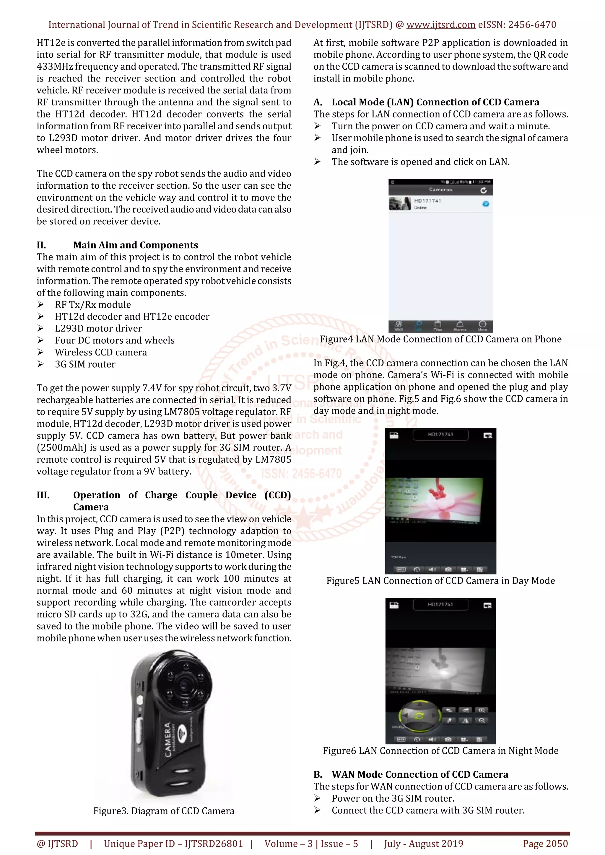 Remote Operated Spy Robot Vehicle | PDF