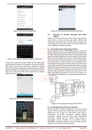 Remote Operated Spy Robot Vehicle | PDF