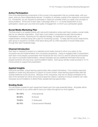 Principles of Social Media Management Syllabus | PDF