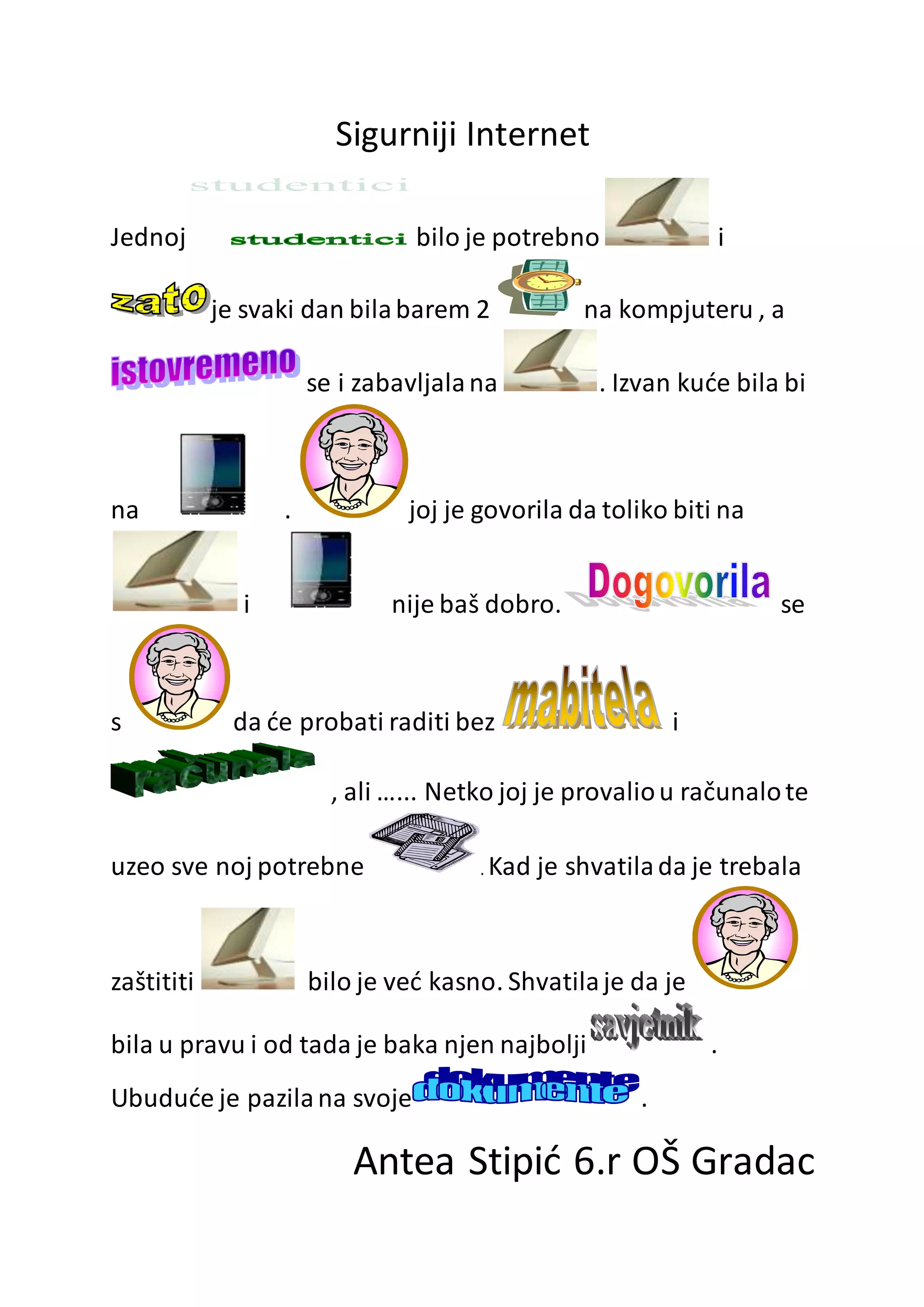 391 Sigurnost na internetu-slikoprica | DOCX