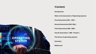 operating system Evolution understanding the basics | PPTX