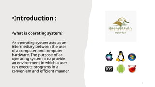 operating system Evolution understanding the basics | PPTX